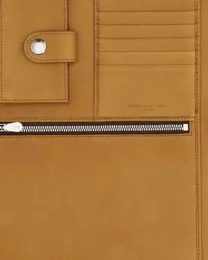 Brunello Cucinelli Leather Laptop Case - Brown