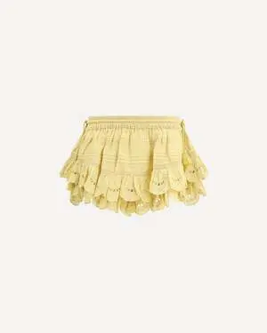 MARANT ETOILE Marant Étoile Puria Ruffle Shorts With Eyelet Embroidery