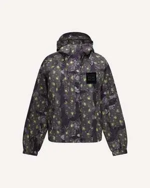 GANNI Ultralight Nylon Jacket With Floral Print - Multicolour