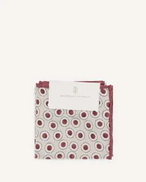 Brunello Cucinelli Silk Pocket Square - Red