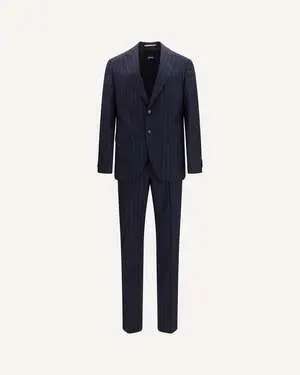 Hugo Boss Striped Virgin Wool Suit