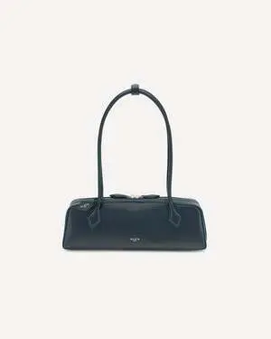 Alaïa Le Teckel Shoulder Bag In Goatskin - Blue