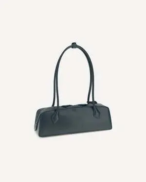 Alaïa Le Teckel Shoulder Bag In Goatskin - Blue
