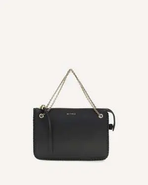 Etro Leather Crossbody Clutch With Chain Strap