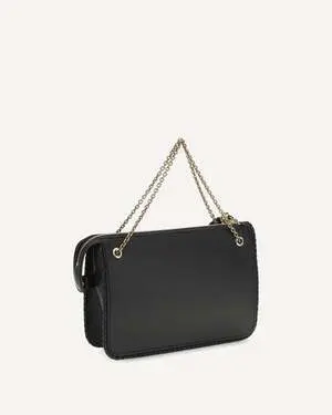 Etro Leather Crossbody Clutch With Chain Strap