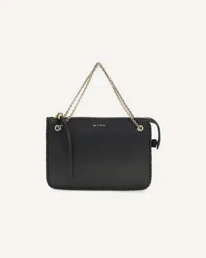 Etro Leather Crossbody Clutch With Chain Strap