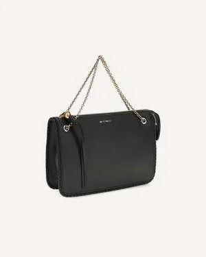 Etro Leather Crossbody Clutch With Chain Strap