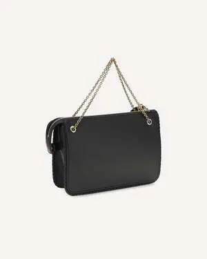 Etro Leather Crossbody Clutch With Chain Strap