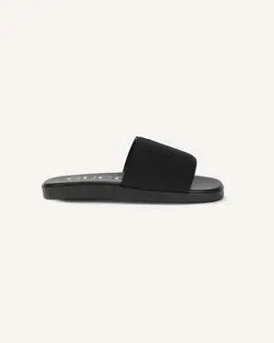 Gucci Jacquard Fabric Slip-on Slides