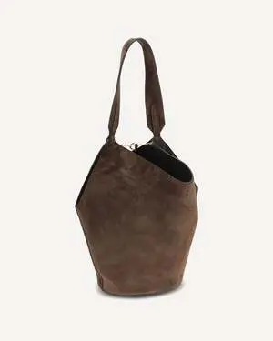 Khaite Lotus Small Shoulder Bag - Brown