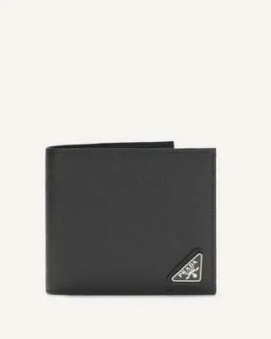 Prada Bifold Wallet In Saffiano Leather - Black