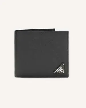 Prada Bifold Wallet In Saffiano Leather - Black