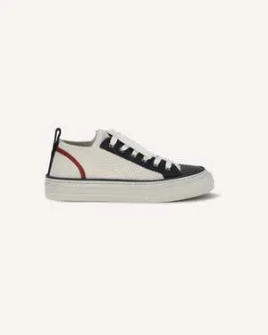 Brunello Cucinelli Cotton Knit And Suede Sneakers With Monili Detail - Multicolour