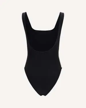 Burberry One-piece Swimsuit With Check Trim