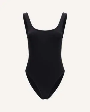 Burberry One-piece Swimsuit With Check Trim