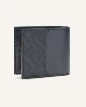 Fendi Ff Leather And Canvas Bifold Wallet