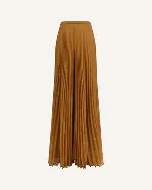 PIANOFORTE- MAX MARA Max Mara Pianoforte Grembo Pleated Chiffon Wide-leg Pants