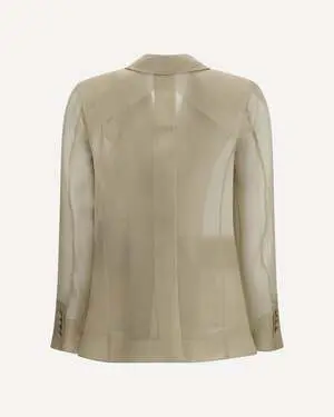 PIANOFORTE- MAX MARA Max Mara Pianoforte Silk Organza Slogan Jacket