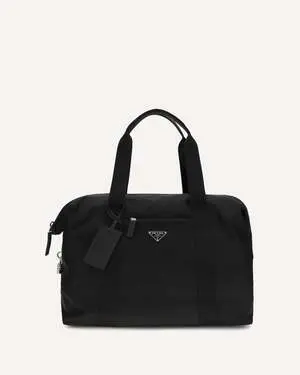 Prada Re-nylon And Saffiano Travel Bag - Black