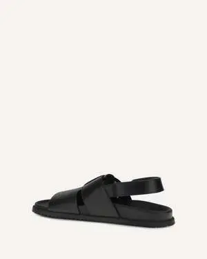 Dolce & Gabbana Leather Open-toe Sandals With Logo Plaque