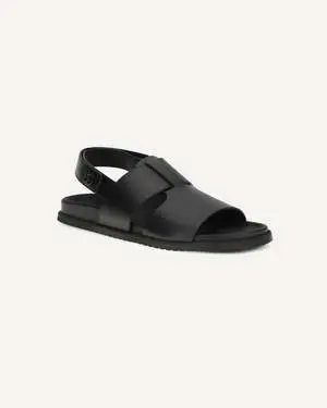 Dolce & Gabbana Leather Open-toe Sandals With Logo Plaque