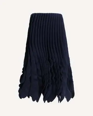 Alaïa Tweed Knit Ruffle Skirt