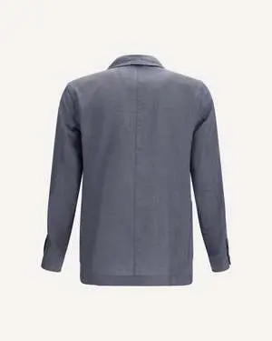 FINAMORE 1925 Cotton And Silk Blend Jacket - Grey