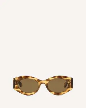 Alaïa Oval Sunglasses - Brown