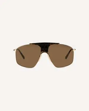 Alaïa Square Aviator Sunglasses