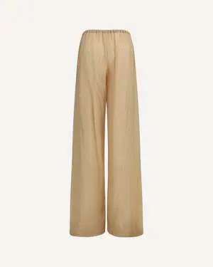 Ermanno Scervino Tulle Wide Leg Pants With Rhinestones
