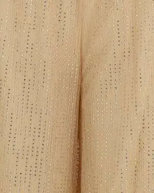 Ermanno Scervino Tulle Wide Leg Pants With Rhinestones