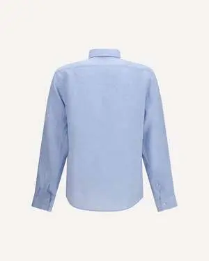 Hugo Boss Regular-fit Linen Hirt - Light Blue