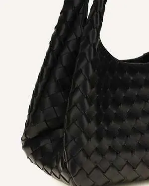 Bottega Veneta Campana Shoulder Bag - Black