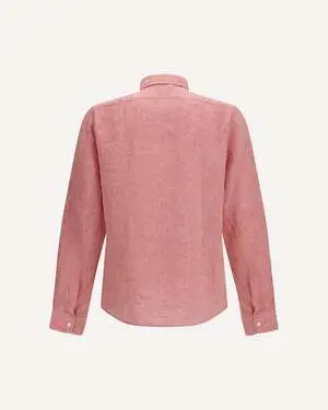 Hugo Boss Regular-fit Linen Shirt - Red