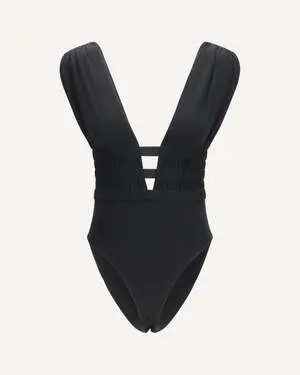 Alaïa Fluid Viscose Bodysuit With Deep V-neckline