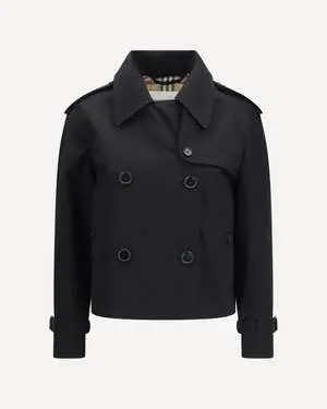 Burberry Mayfair Cropped Trench Jacket In Gabardine