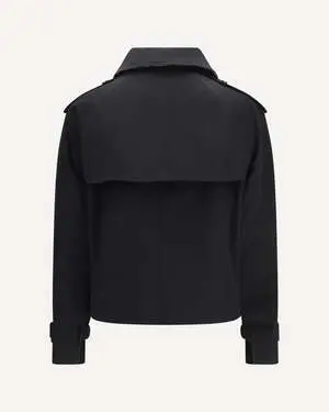 Burberry Mayfair Cropped Trench Jacket In Gabardine
