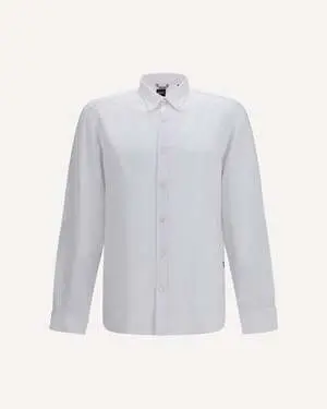 Hugo Boss Reguar-fit Inen Shirt Mae - White