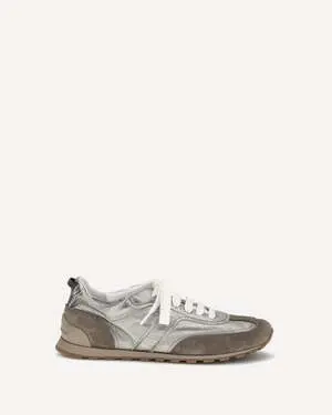 Brunello Cucinelli Two Tone Suede And Leather Sneakers