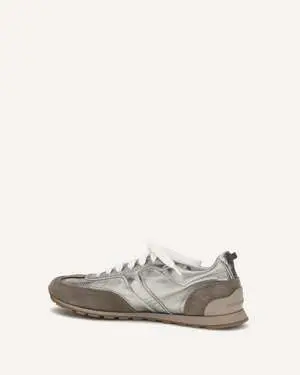 Brunello Cucinelli Two Tone Suede And Leather Sneakers