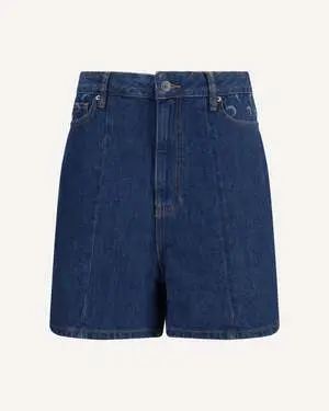 MARINE SERRE High-waisted Denim Shorts