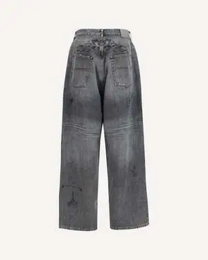 Balenciaga Tattoo Baggy Denim Pants