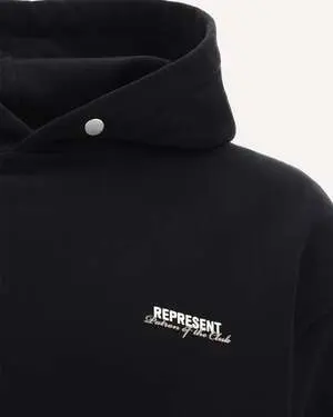 REPRESENT Cotton Hoodie With Monogram Detail
