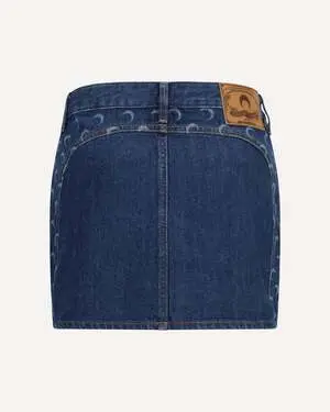 MARINE SERRE Zipped Mini Skirt