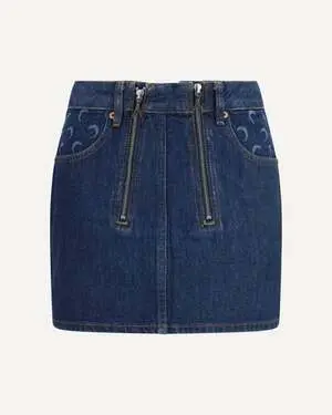 MARINE SERRE Zipped Mini Skirt