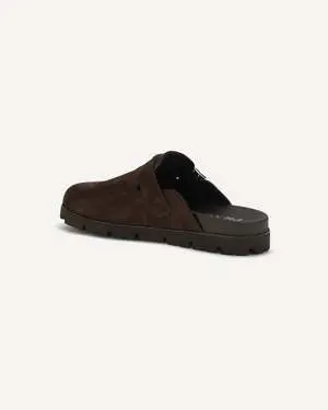 Prada Suede Mules - Brown