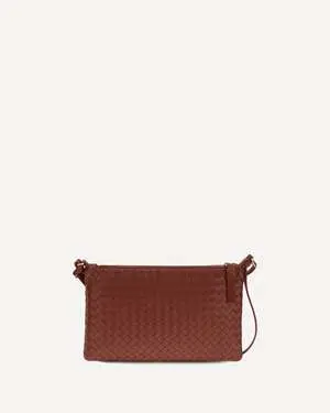 Bottega Veneta BOTTEGA VENETA Intrecciato Woven Shoulder Bag Red