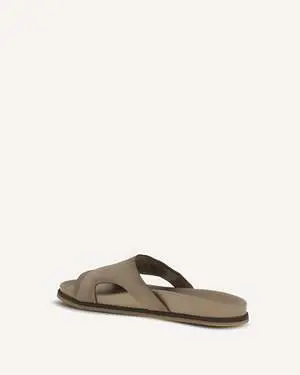 Santoni Leather Flat Sandals