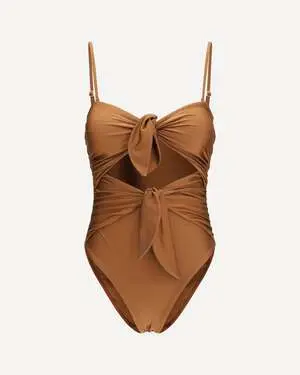 Zimmermann Aster One Piece Swimsuit - Beige