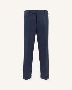 GERMANO Cotton Pants With Turn-up Hem